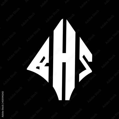 Bhs Letter Logo Design Bhs Modern Letter Logo With Black Background