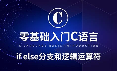 C语言 If Else分支和逻辑运算符 软件入门教程c语言 虎课网