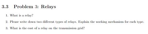 Solved Problem Relays What Is A Relay Please Chegg Com