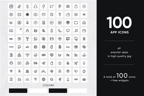 White App Icons For IOS Minimal Icon Theme Pack IPhone Etsy