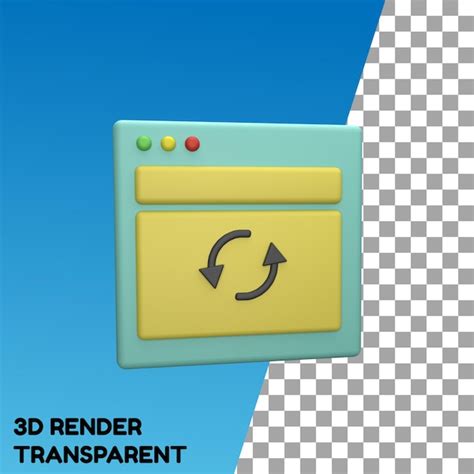 Premium PSD D Web Page Icon For Reload Page