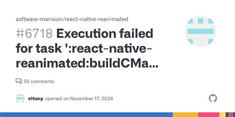 Execution Failed For Task React Native Reanimatedbuildcmakerelwithdebinfo Armeabi V7a
