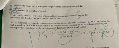 Solved Rect Lus The Seller Of A Naked Call Is Betting Chegg
