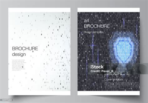 Tata Letak Vektor Format A4 Mencakup Templat Desain Mockup Untuk Brosur