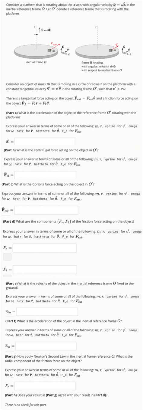 Solved Consider A Platform That Is Rotating About The Z Axis