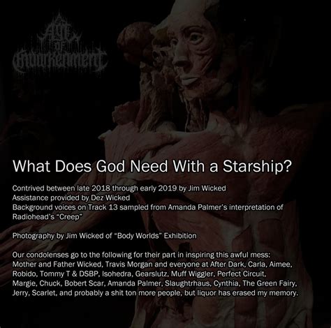 What Does God Need With A Starship Age Of Endarkenment