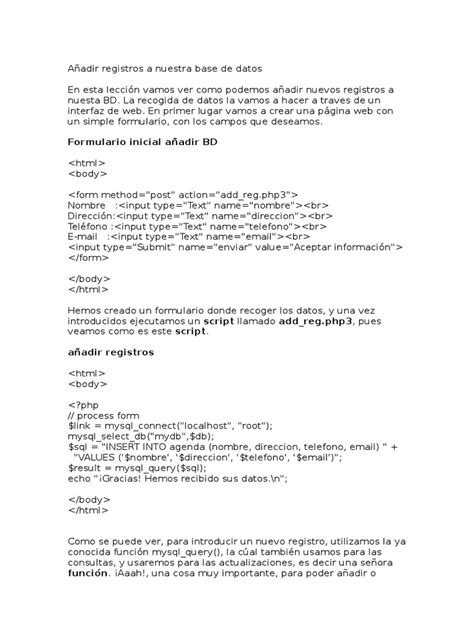 PDF Añadir Registros a Nuestra Base de Datos DOKUMEN TIPS