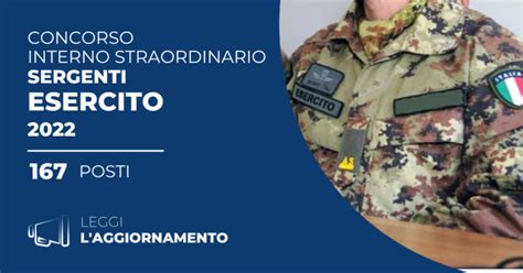 Concorso Interno Straordinario 167 Sergenti Esercito 2022 Criteri