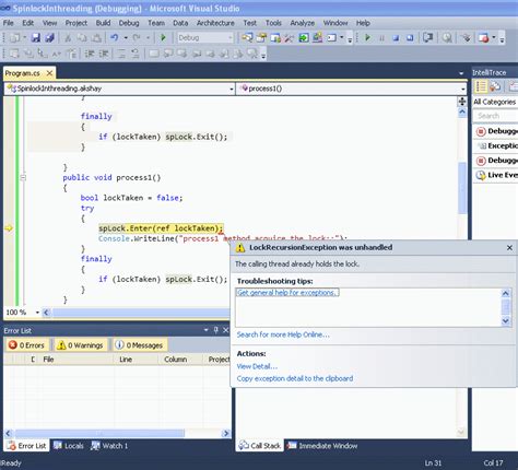 Spinlock Class In Threading C