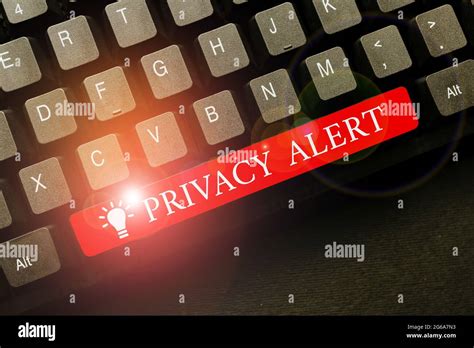 Writing Displaying Text Privacy Alert Business Approach Warns The User