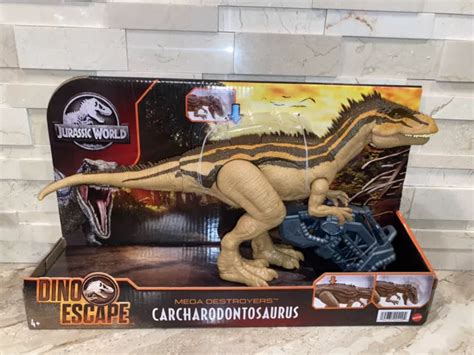 MATTEL JURASSIC WORLD Dino Escape CARCHARODONTOSAURUS Figur EUR 44 05