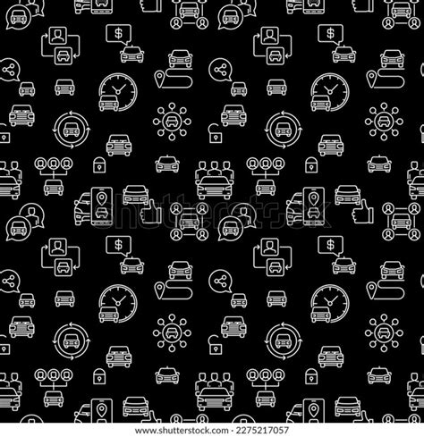 Car Sharing Vector Carsharing Concept Thin Stock Vector Royalty Free