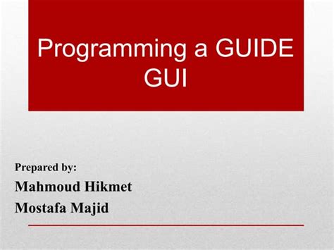 programming a guide gui pptx programming languages computing