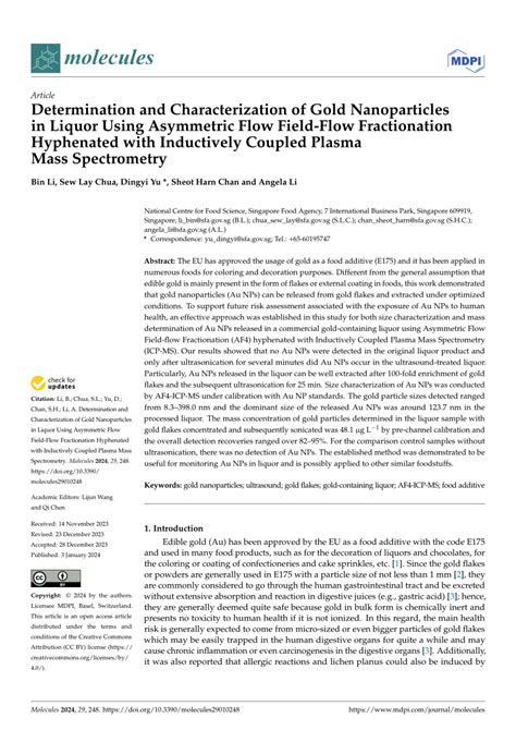 Pdf Determination And Characterization Of Gold Nanoparticles In