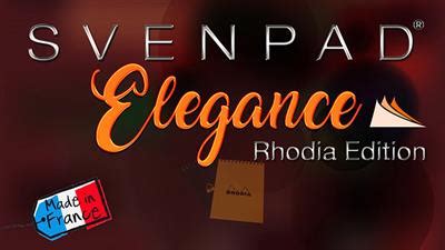 Svenpad® Elegance Rhodia® Edition Single Black Cover Trick Leading