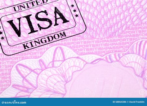 Stamp In Passport For Traveling An Open Passport International Travel