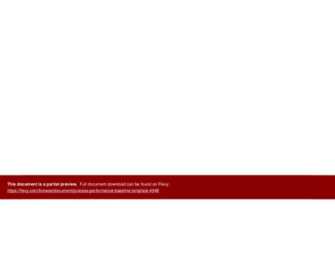 Process Performance Baseline Template Excel Xls