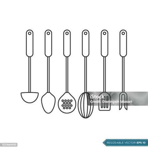 주방 요리사 기구 세트 아이콘 벡터 템플릿 일러스트 디자인 가정 주방에 대한 스톡 벡터 아트 및 기타 이미지 가정 주방 가정의 방 강철 Istock