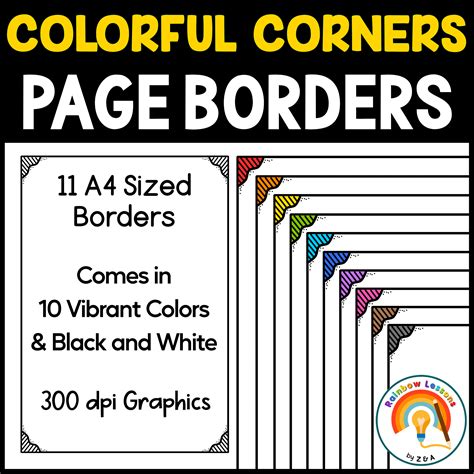 Page Borders And Frames Frames Clipart Colorful Page Frames