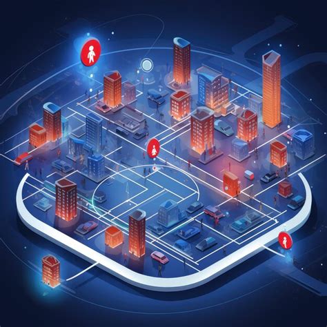Premium Ai Image Geofencing And Location Based Marketing Concept