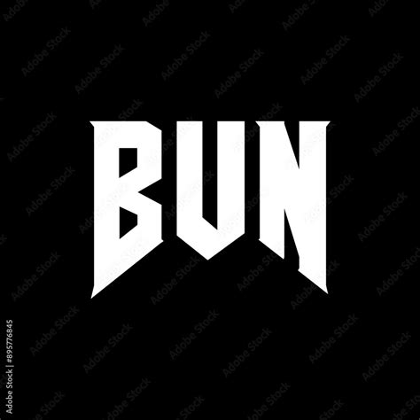 Bun Letter Logo Design For Technology Company Bun Logo Design Black