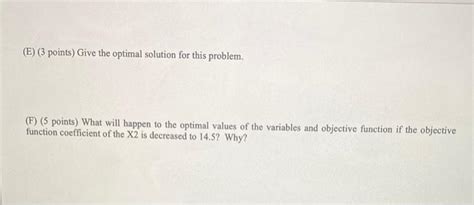Solved 3 25 Points The Computer Output For The Solution