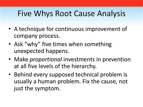 5 Whys In Root Cause Analysis