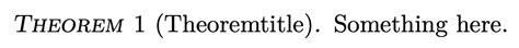 Appropriate Parenthesizing Of Theorem Title TeX LaTeX Stack Exchange