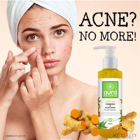 Aura Botanic Tumuric And Aloe Vera Facial Cleanser And Free T Shopee
