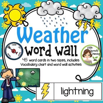 Weather Word Wall Includes Weather Instruments And Water Cycle