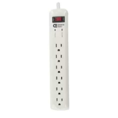 Ylpt 43 8 Ft 6 Outlet Surge Protector White
