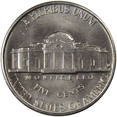 1951 D Jefferson Nickel 5 Cent Piece Bu Uncirculated Mint State 5c
