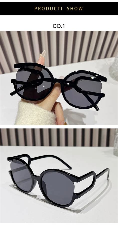 Personality Y2k Big Round Sunglasses Women 2024 New Trend Unique Design