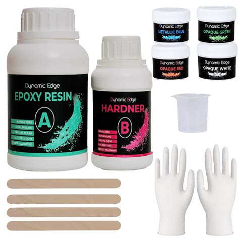 DYNAMIC EDGE Epoxy Resin Epoxy Resin And Hardener Art Kit G Crystal Clear Resin