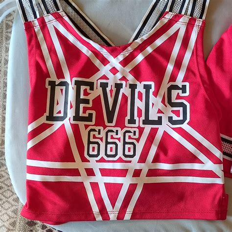 Dolls Kill Devil Cheerleader Costume Gem