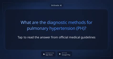 What Are The Diagnostic Methods For Pulmonary Hypertension Ph