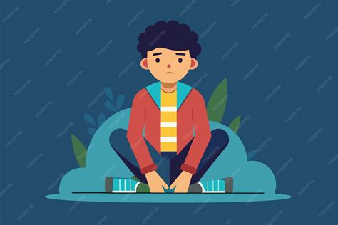 A Young Man Sits With His Legs Crossed Waiting Patiently While Seated