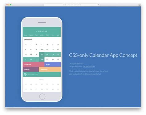 42 Best Cool Css Calendar Templates 2025 Uicookies