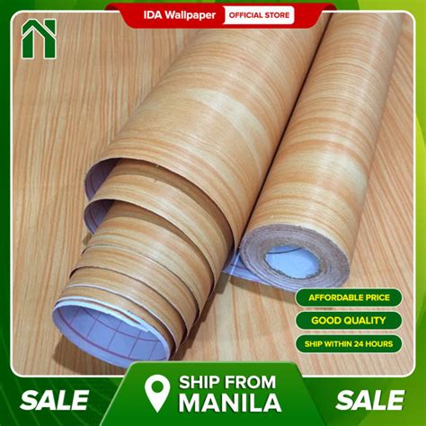 Ida Wallpaper 10mx45cm Pvc Self Adhesive Wood Design Wallpaper Home