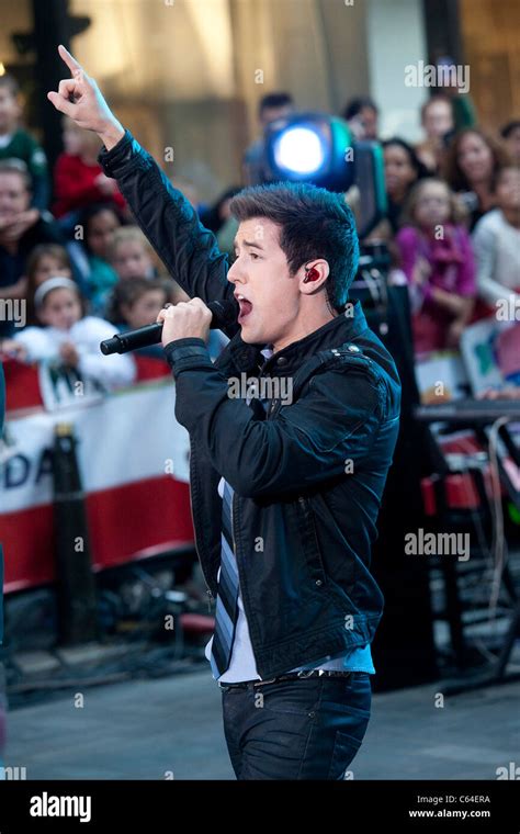 Big Time Rush Logan Henderson On Stage For Nbc Today Show Concert