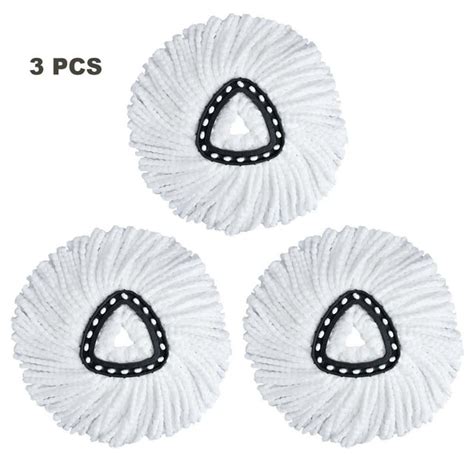 Easywring Spin Mop Head Replacement 3 Pcs Triangle Microfiber Refill