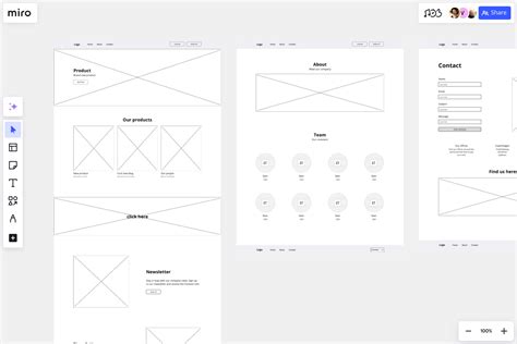 FREE Website Landing Page Wireframe Template Miro 2025 FREE Website Landing Page Wireframe Template Miro 2025