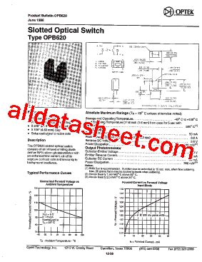 OPB620 Datasheet(PDF) - OPTEK Technologies