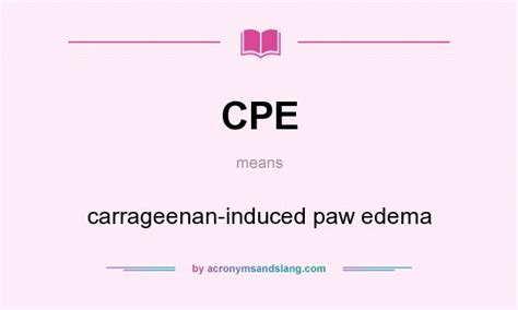 Cpe Carrageenan Induced Paw Edema In Undefined By