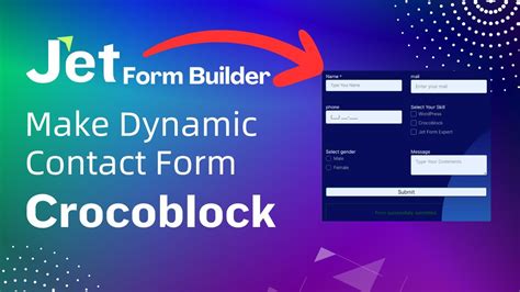 How To Create A Form With Jetformbuilder Crocoblock Full Bangla