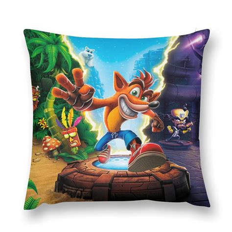 Crash Bandicoot 2 Microfiber Pillow Cases For Bed Cartoon Cushion Cover