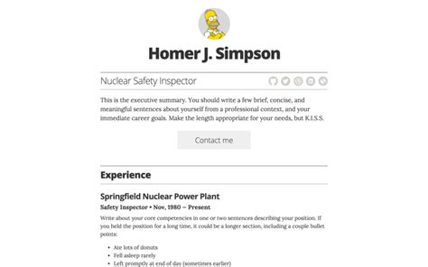Resume Templates Github TEMPLATES EXAMPLE TEMPLATES EXAMPLE