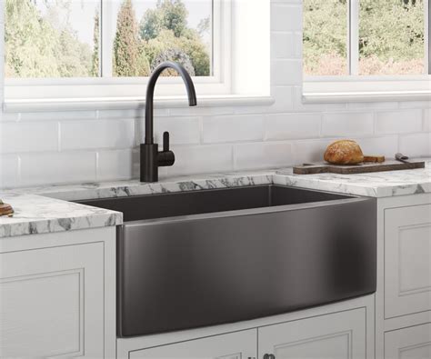 30 Inch Apron Front Farmhouse Kitchen Sink Gunmetal Black Matte