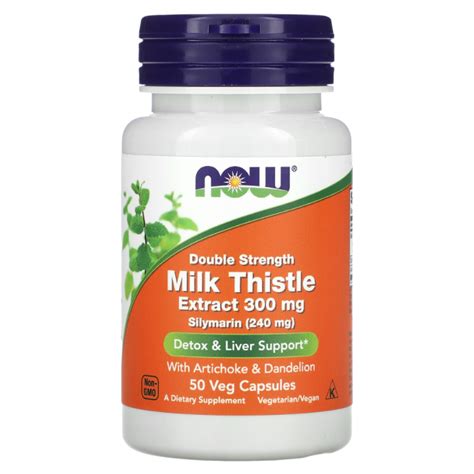 Pre Order Now Foods Silymarin Double Strength Milk Thistle Extract