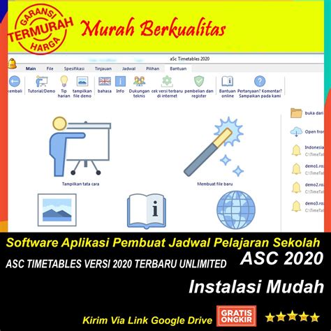 Jual Software Aplikasi Pembuat Jadwal Pelajaran Sekolah ASC 2020
